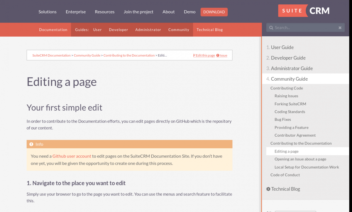 New SuiteCRM online documentation - SuiteCRM